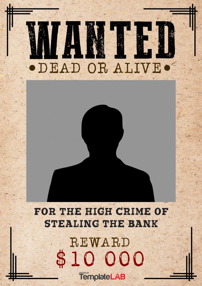19 FREE Wanted Poster Templates (FBI and Old West)
