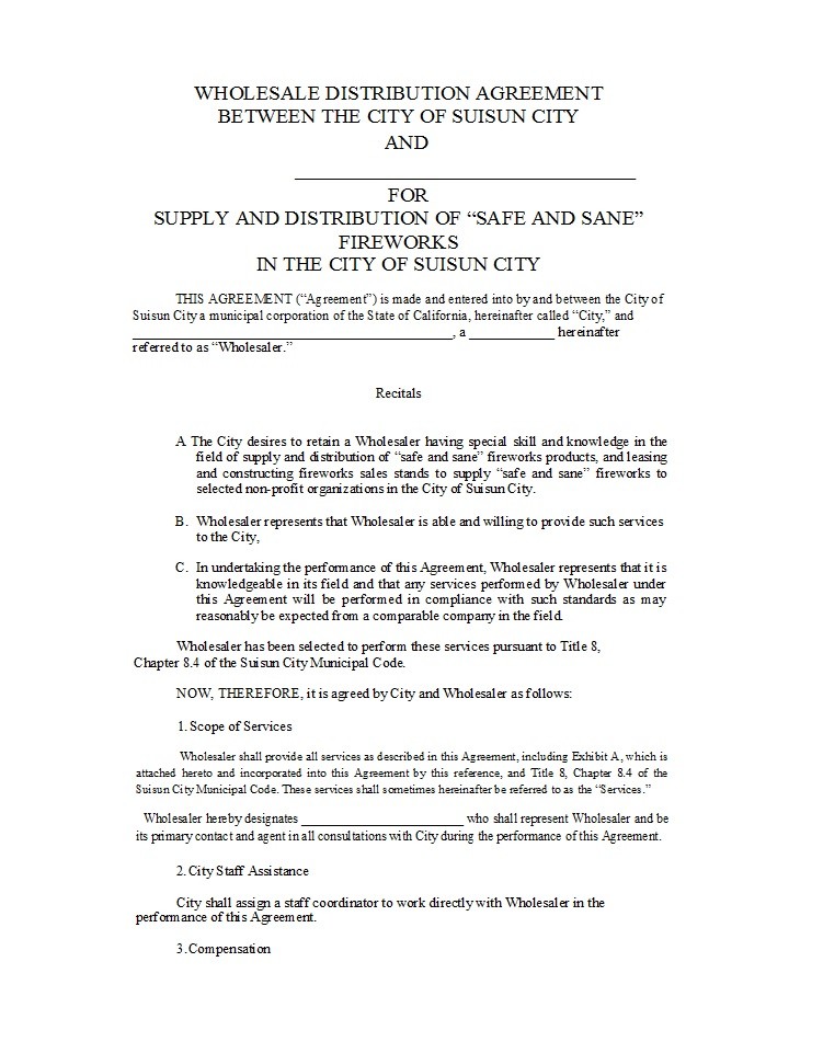 49 Best FREE Distribution Agreement Templates ᐅ TemplateLab