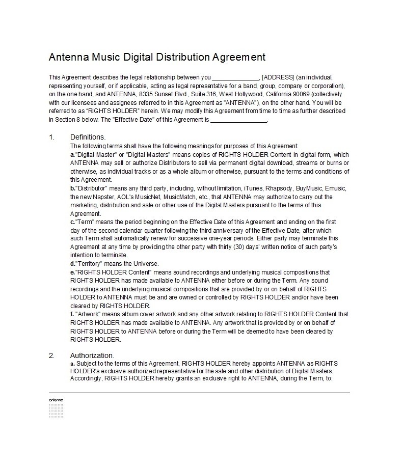49 Best FREE Distribution Agreement Templates ᐅ TemplateLab