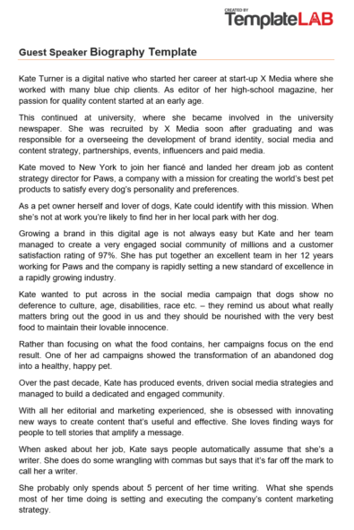 45 Biography Templates & Examples (Personal, Professional)