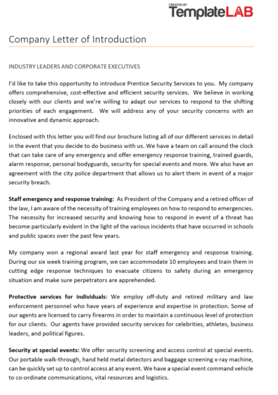 40+ Letter of Introduction Templates & Examples