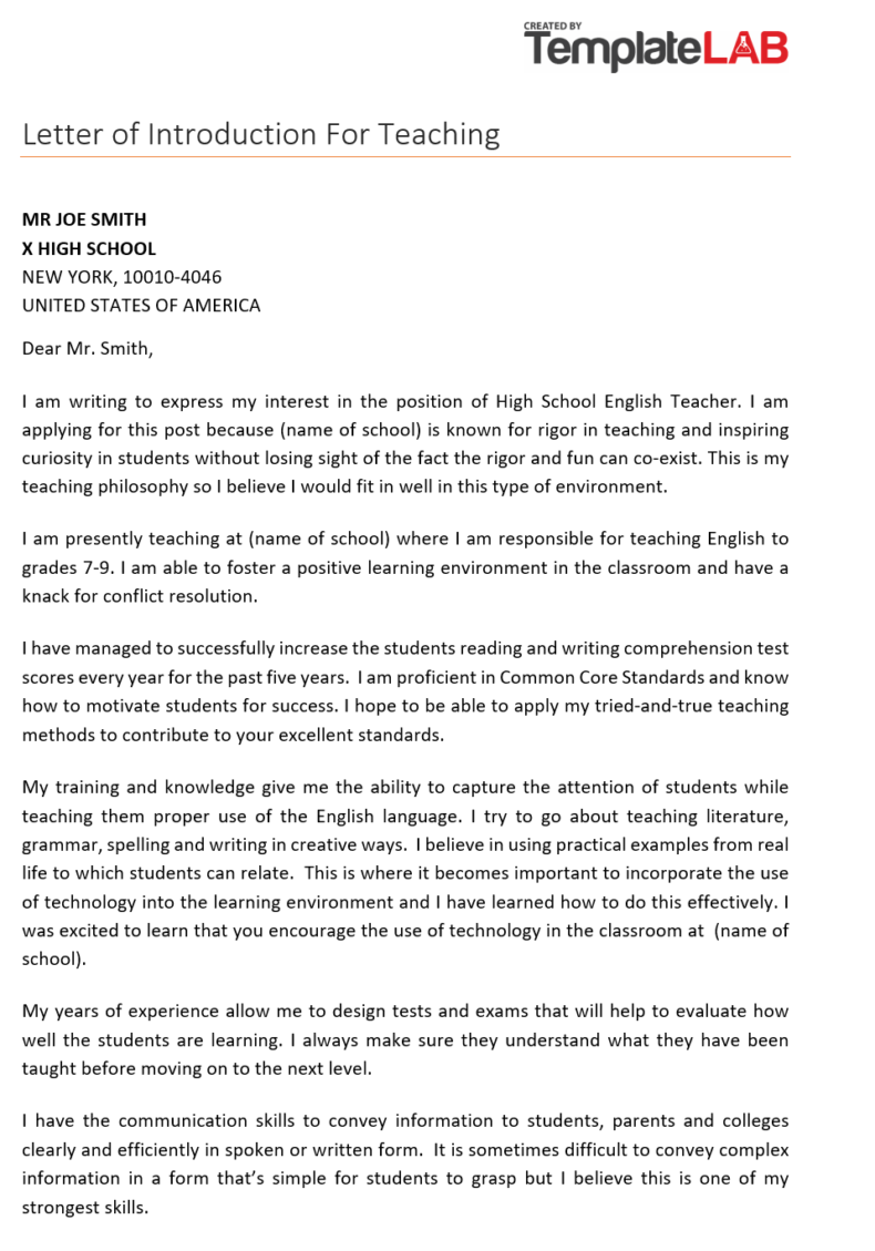40+ Letter of Introduction Templates & Examples