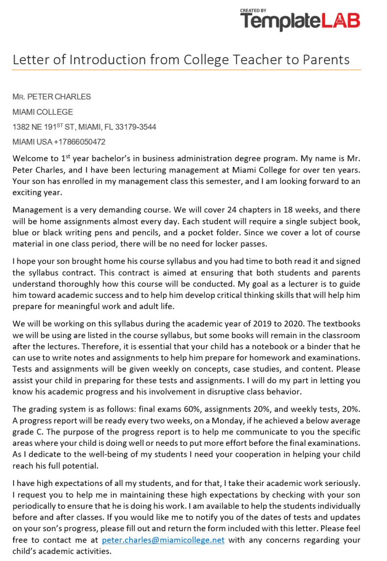 40+ Letter of Introduction Templates & Examples